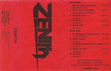 Zenith (UK) - discography, line-up, biography, interviews, photos