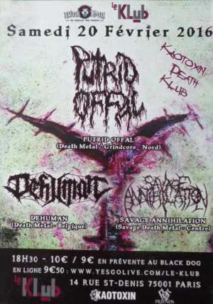 Putrid Offal Paris 2016 : Galeries photos - Spirit of Metal Webzine